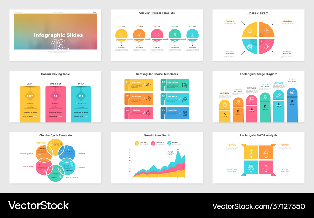 Modern Infographic Charts & Diagrams – Royalty-Free Vector | VectorStock