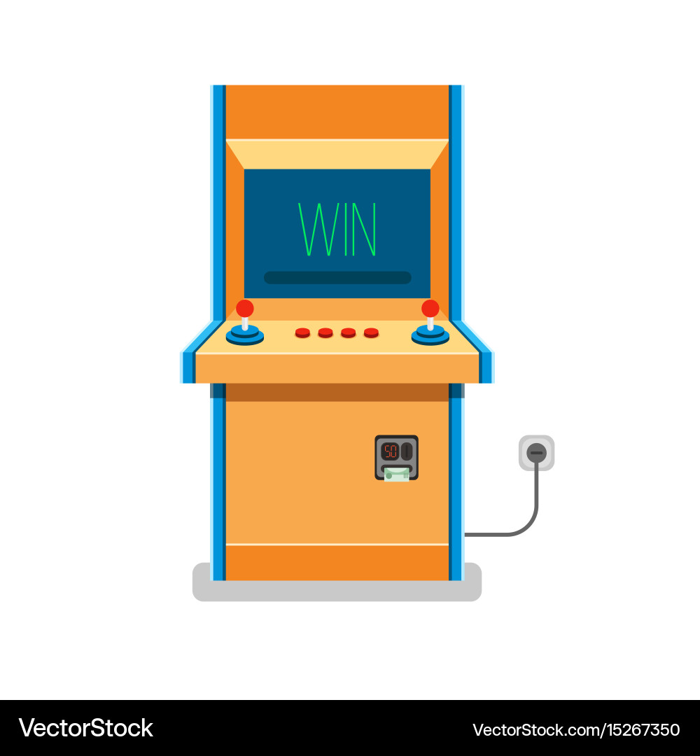Old arcade machine Royalty Free Vector Image - VectorStock