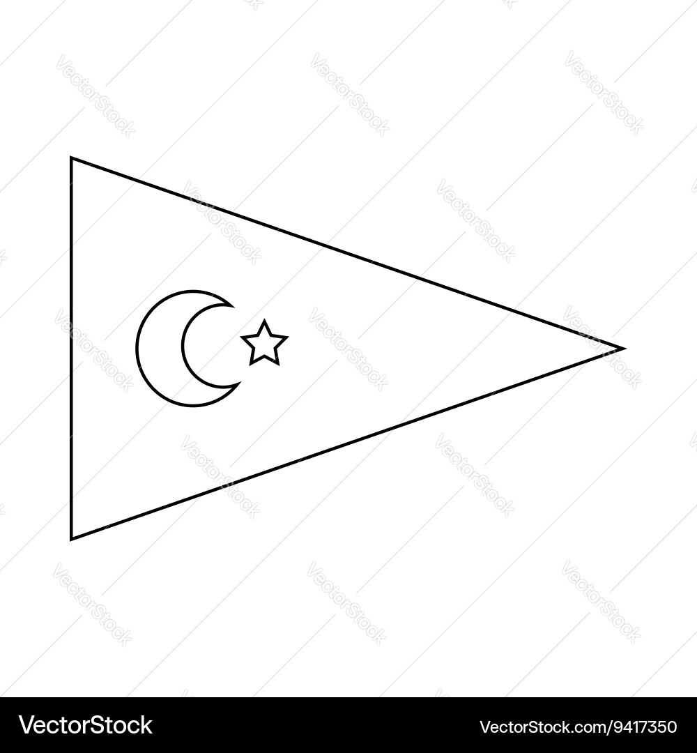 Outline Of The Turkish Flag