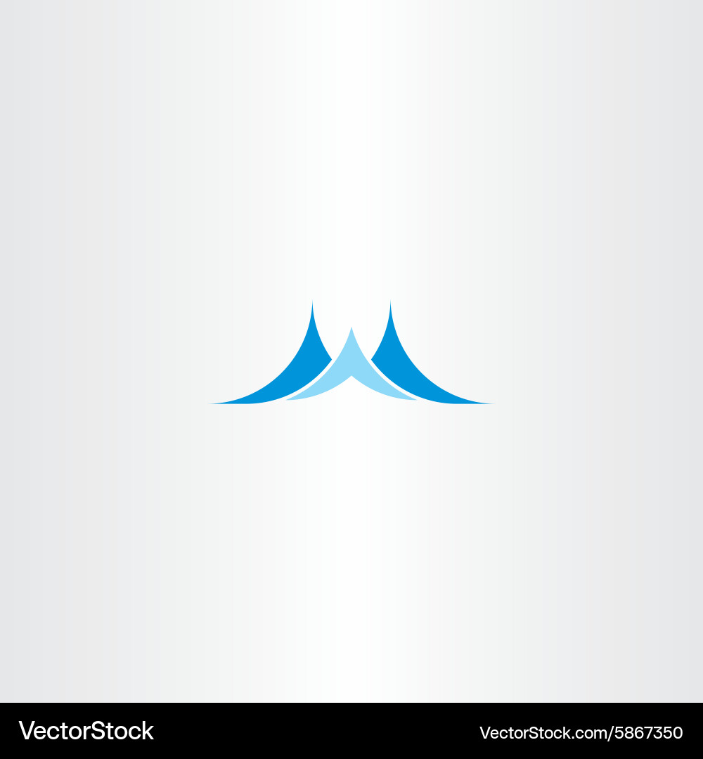 Wave blue water logo icon Royalty Free Vector Image