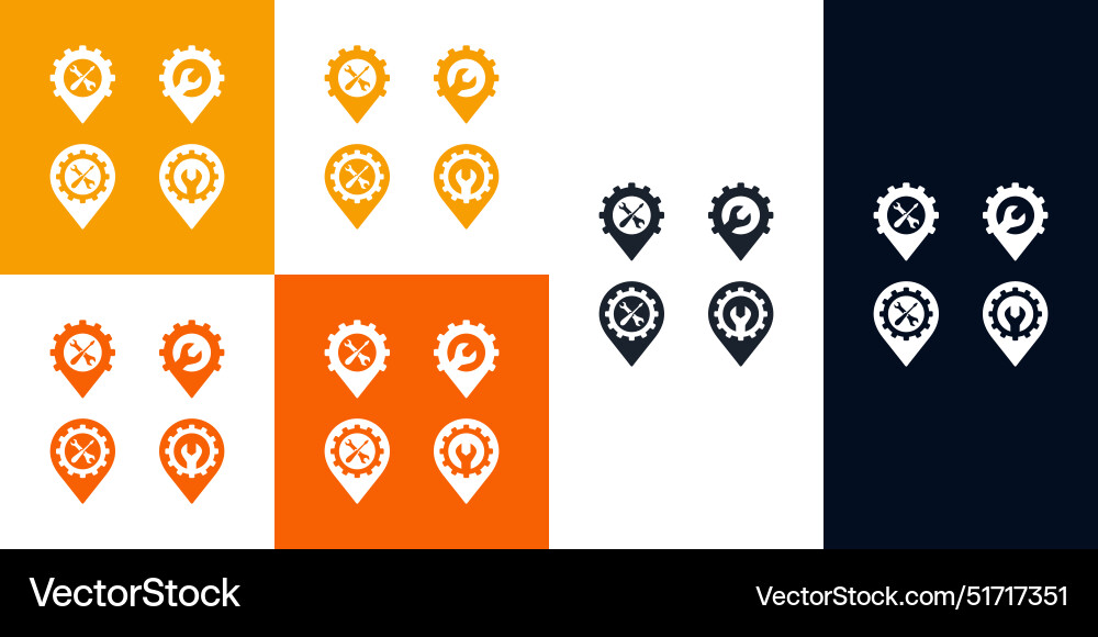 64 map service logo Royalty Free Vector Image - VectorStock