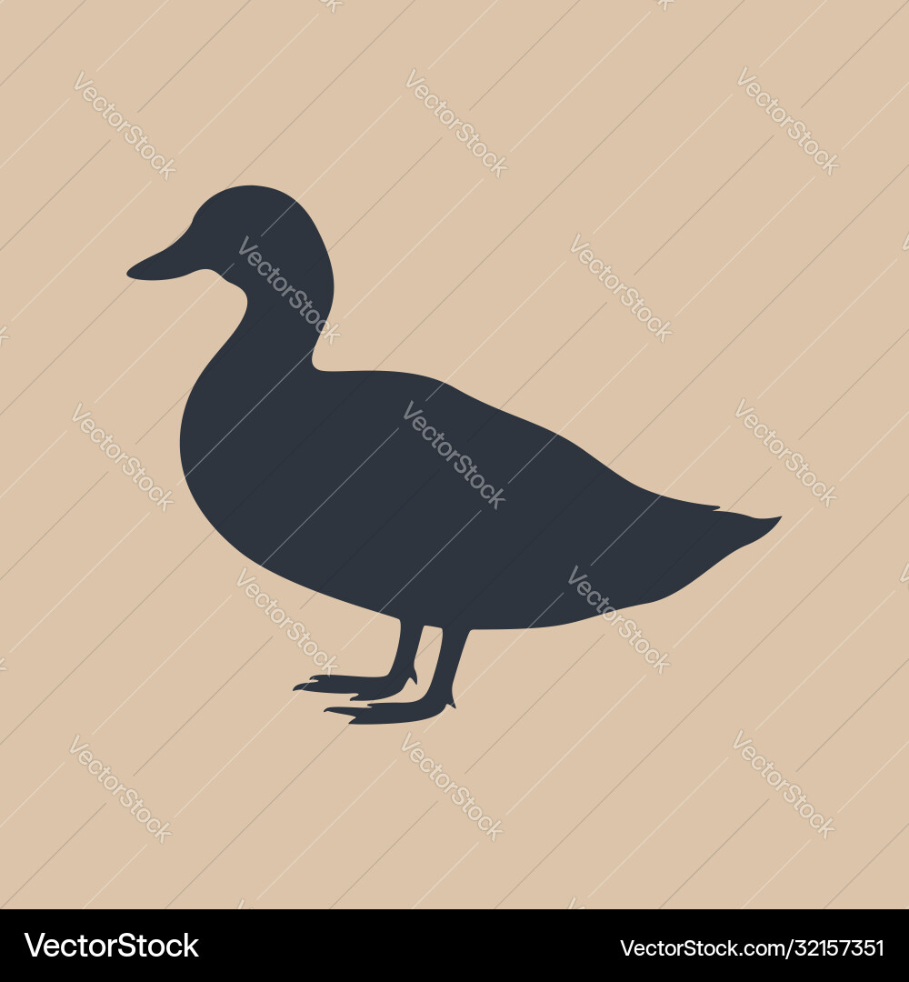 Duck sign Royalty Free Vector Image - VectorStock