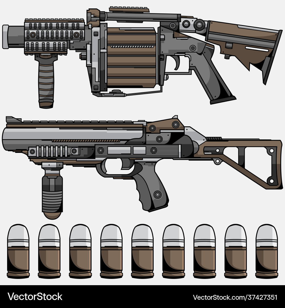 Grenade launcher Royalty Free Vector Image - VectorStock