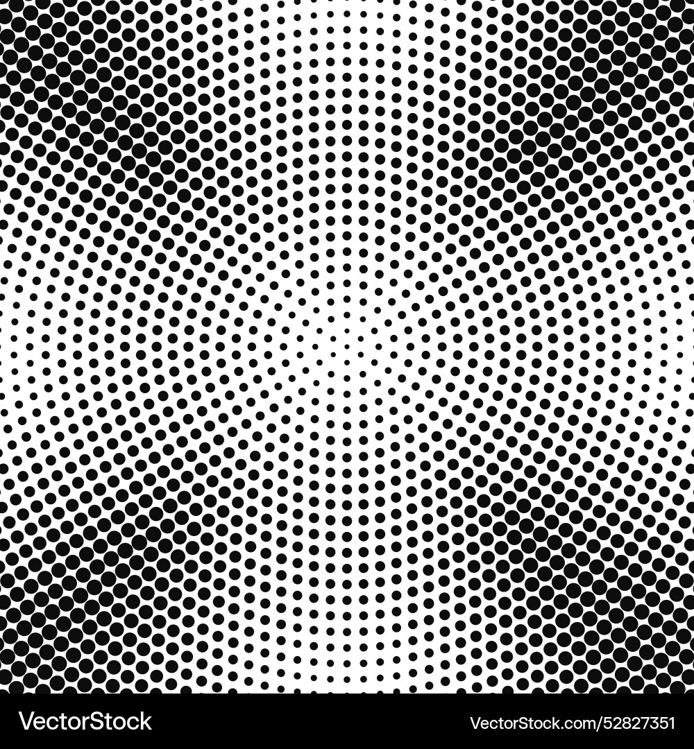 Halftone radial pattern black dot circle gradient Vector Image