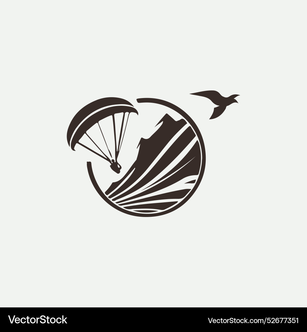 Paragliding logo Royalty Free Vector Image - VectorStock