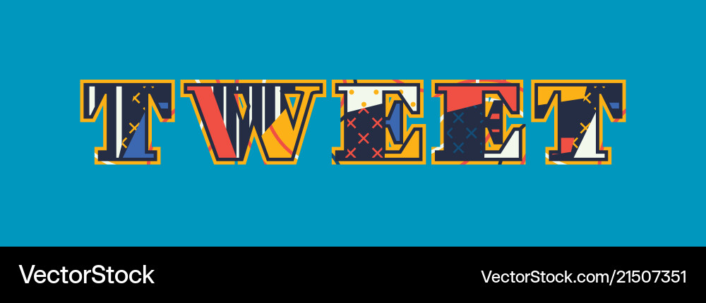 Tweet concept word art Royalty Free Vector Image