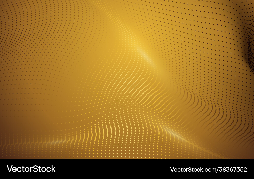 Abstract golden technology particles background Vector Image