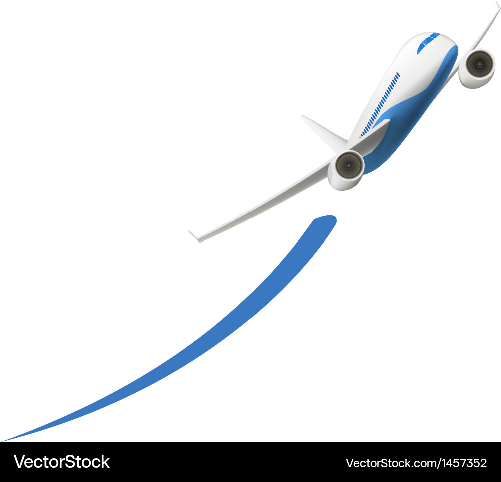 Airplane takeoff Royalty Free Vector Image - VectorStock