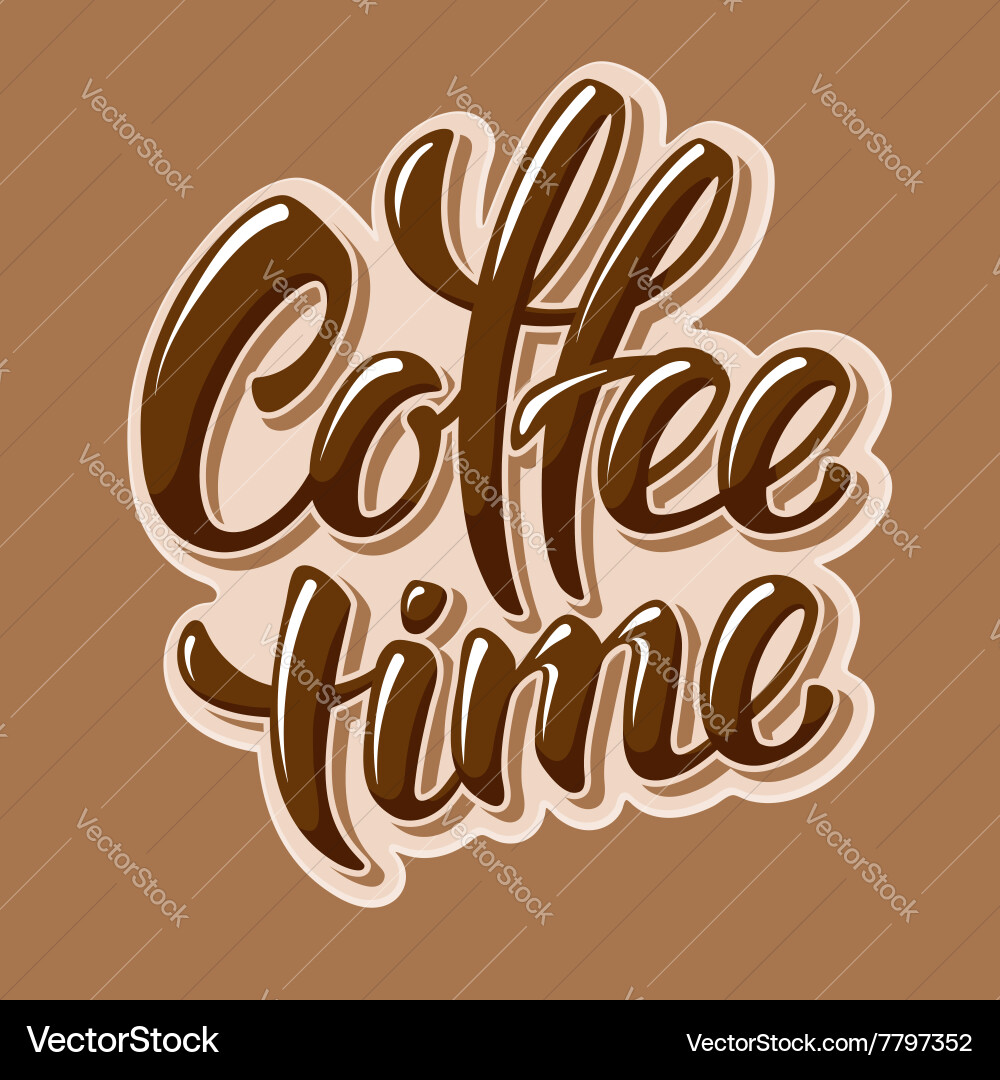 Coffee time Royalty Free Vector Image - VectorStock