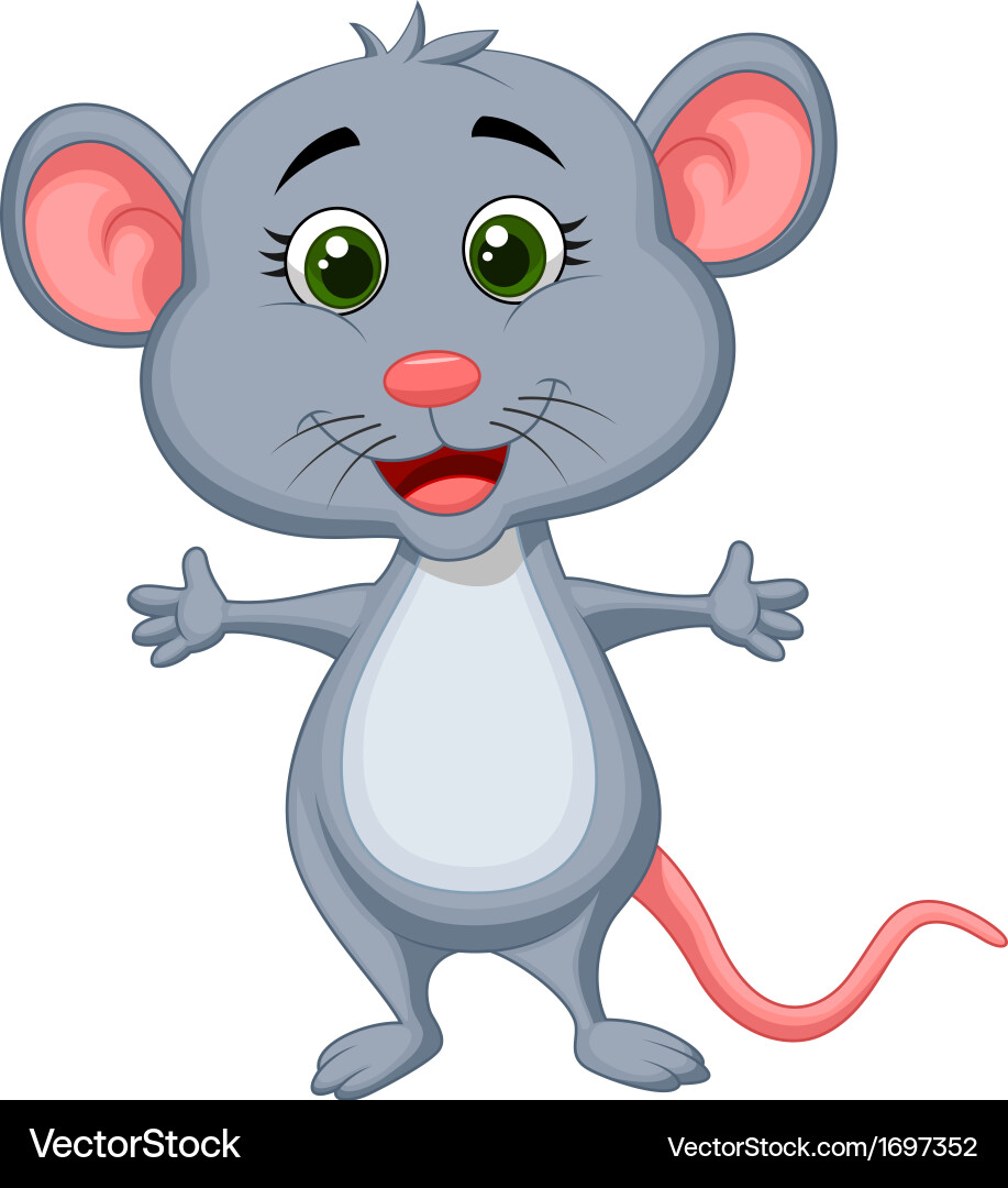 Cute mouse cartoon Royalty Free Vector Image - VectorStock