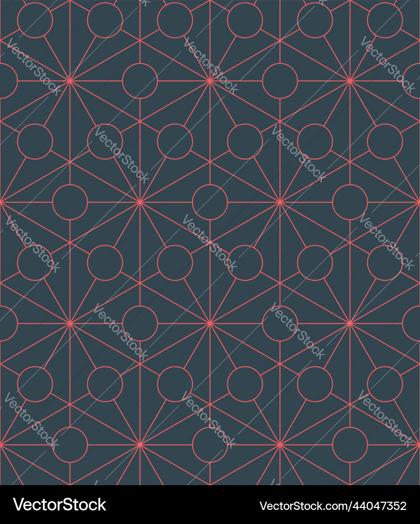 Sacred Geometry Complicated Line Art Seamless Vector Image