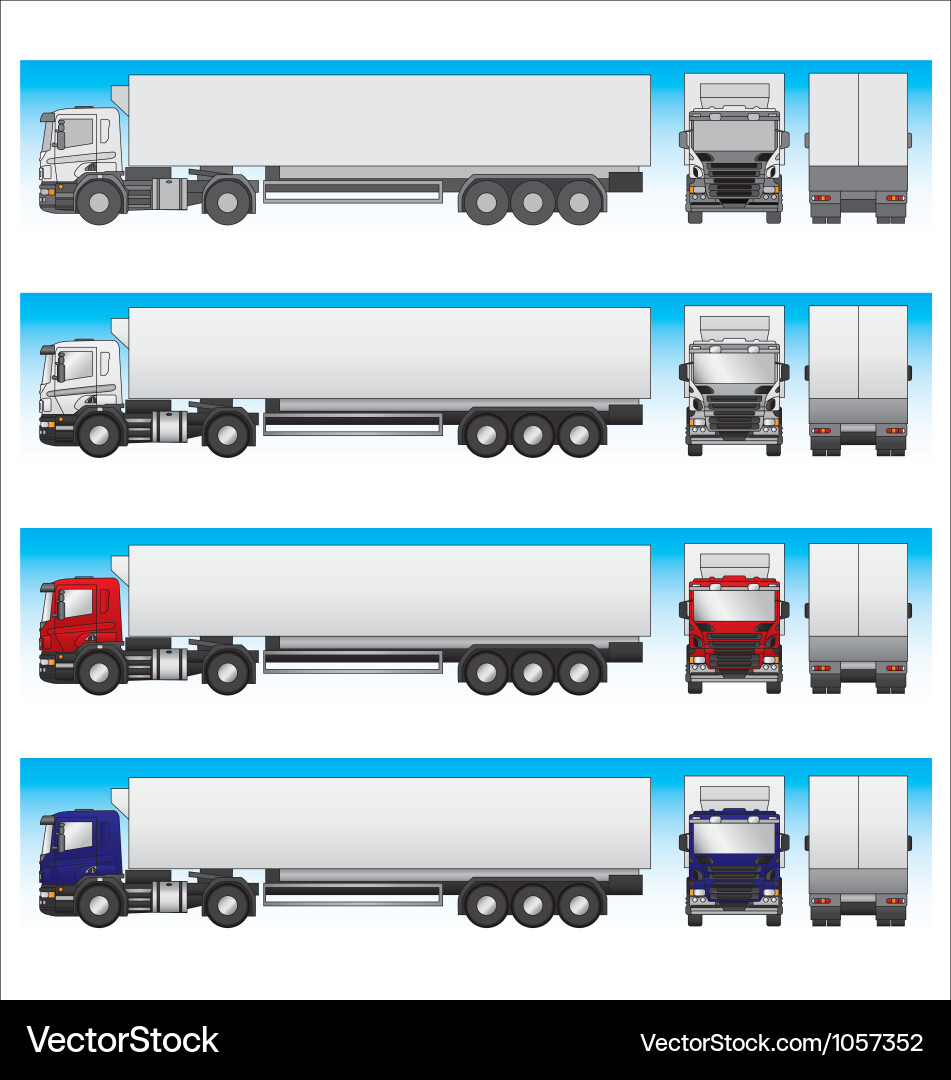 Semi-trailer truck Royalty Free Vector Image - VectorStock