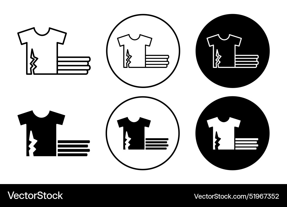 Textile waste line art logo set textile waste Vector Image