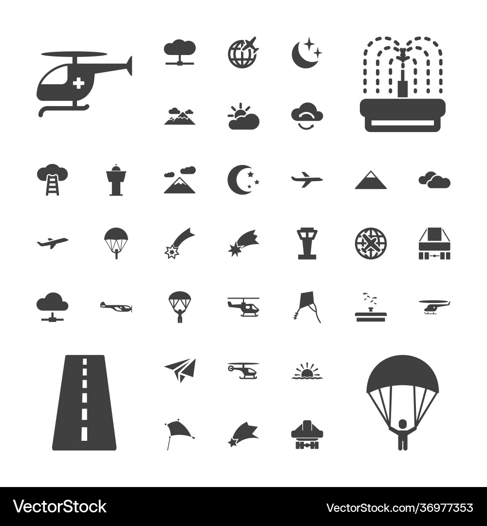 37 sky icons Royalty Free Vector Image - VectorStock