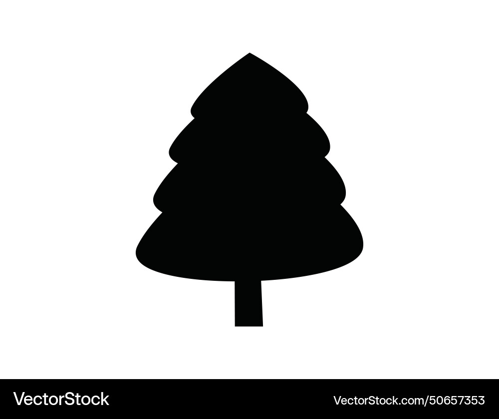 Christmas tree silhouette art Royalty Free Vector Image