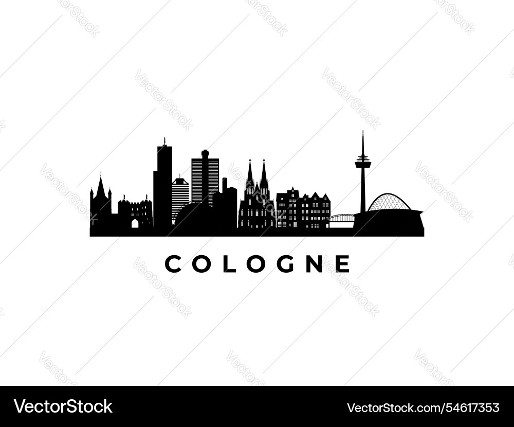 Cologne skyline travel famous landmarks Royalty Free Vector