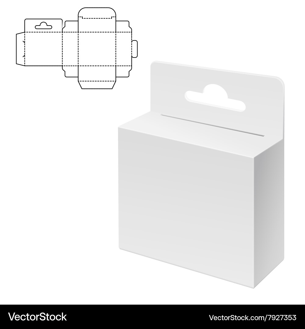 Diecut Craft Box Template Royalty Free Vector Image