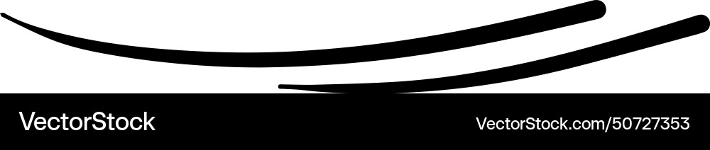 Hand drawn curly swish icon paint brush design Vector Image