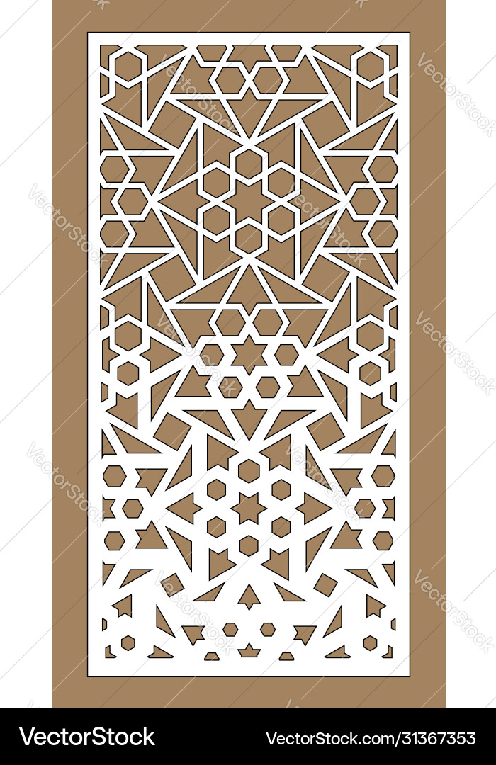 Islamic Geometric Jali Panel Royalty Free Vector Image