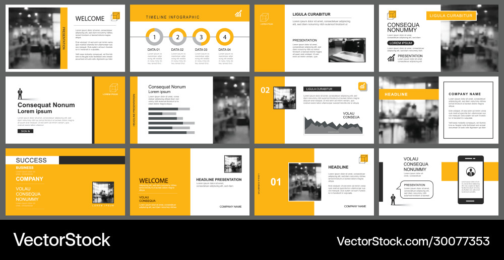 Presentation and slide layout template design Vector Image