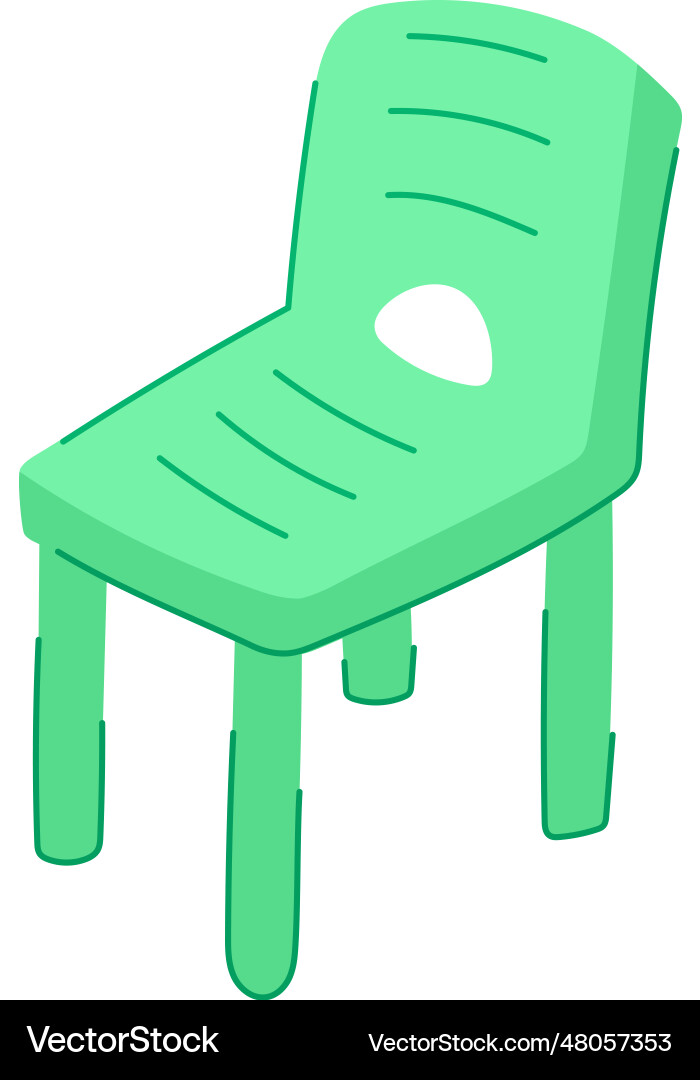 School kid chair cartoon Royalty Free Vector Image