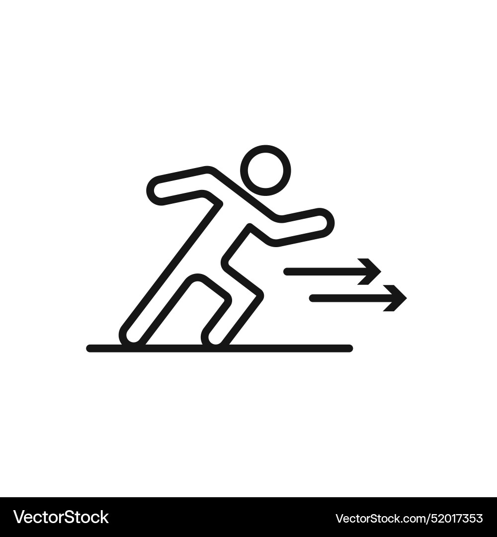 Sprint icon black line art Royalty Free Vector Image