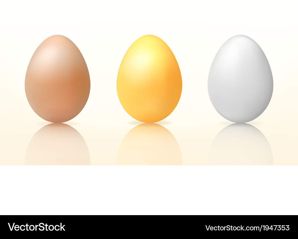 Three easter eggs Royalty Free Vector Image - VectorStock