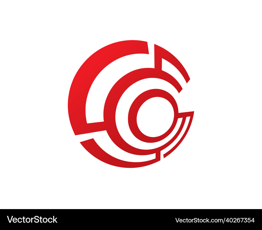 Circle tech logo template design Royalty Free Vector Image