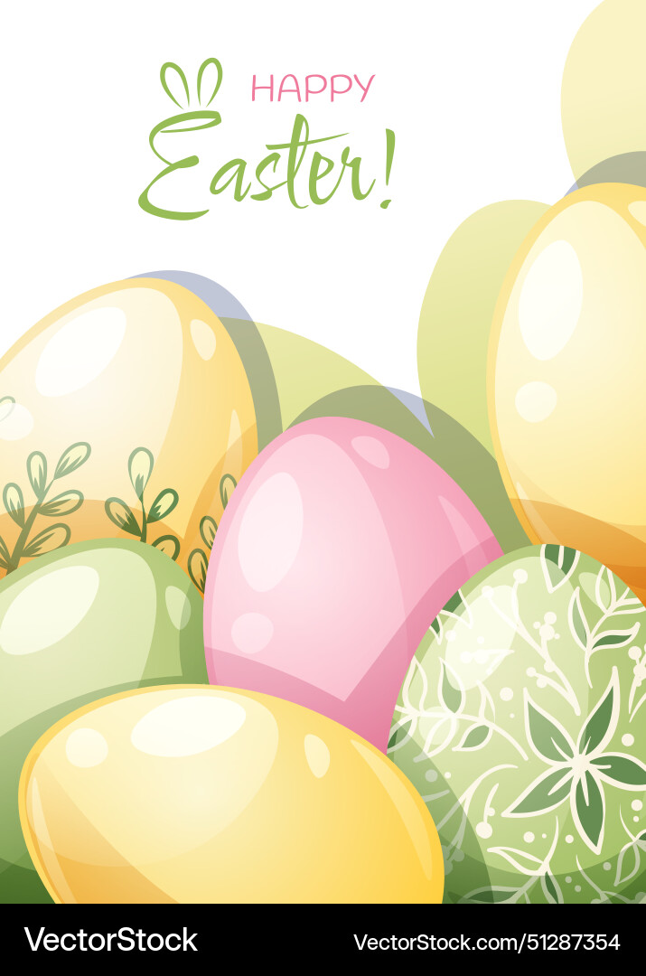 Easter greeting card template poster Royalty Free Vector