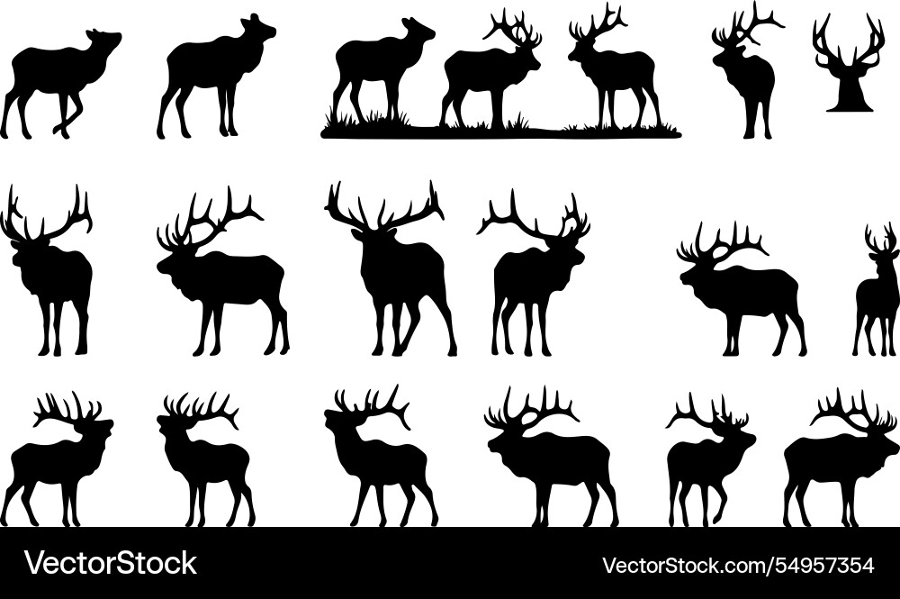 Elk Outline Vector Images (over 4,000)