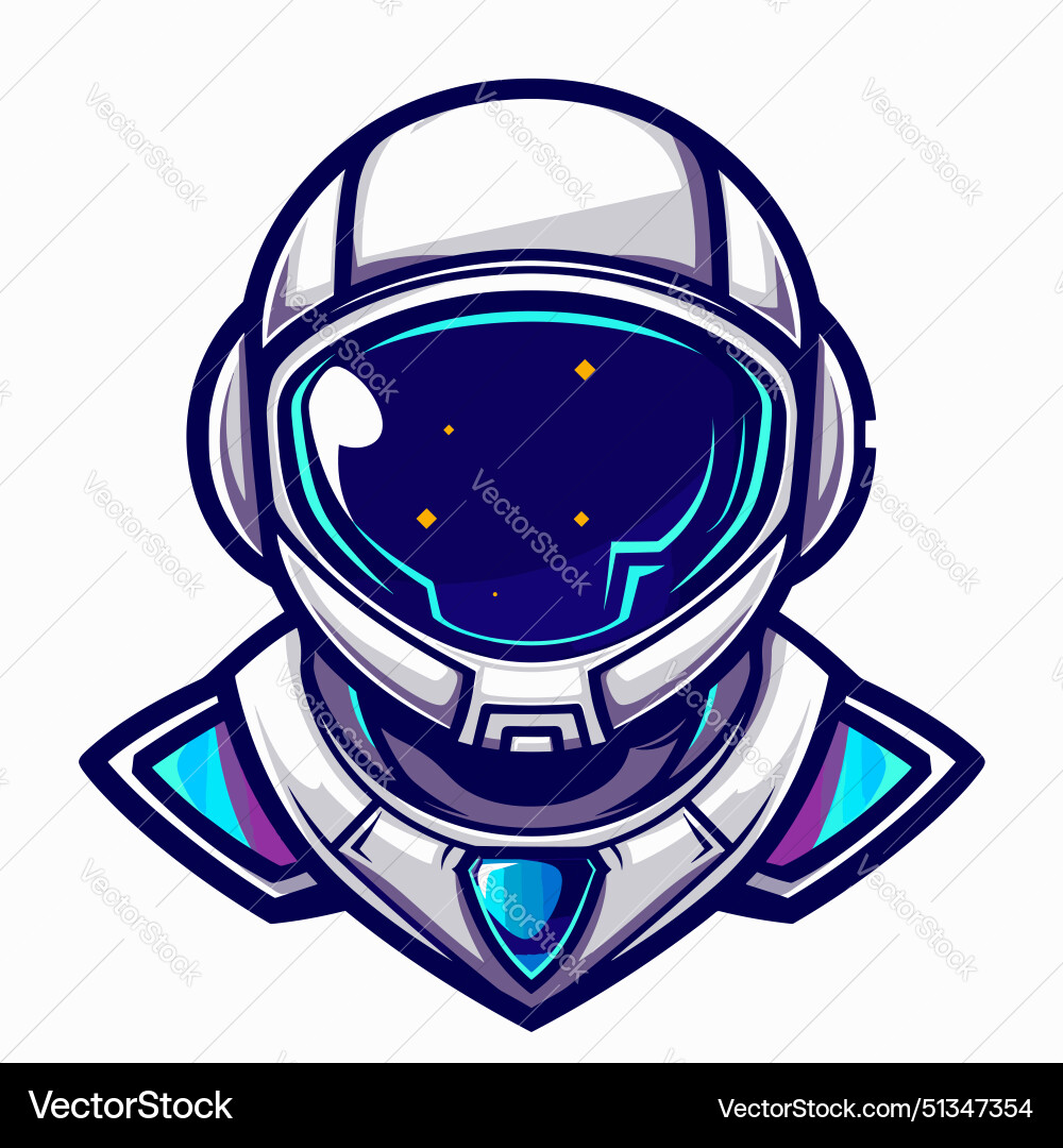 Esport logo astronaut spaceman icon sticker Vector Image