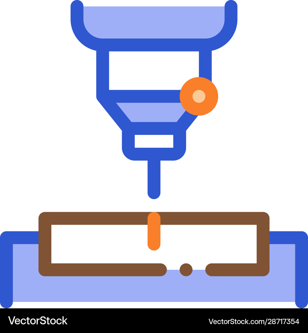 Factory drilling metallurgical icon Royalty Free Vector
