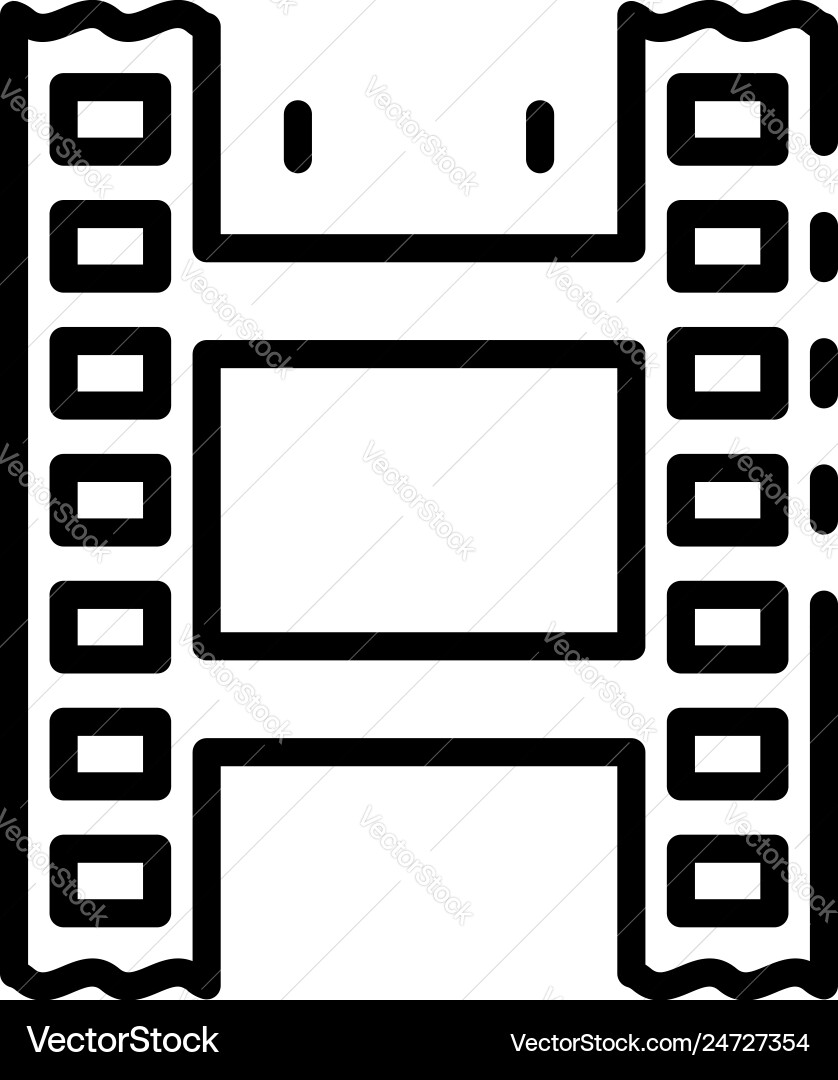 Film Strip Icon - Outline Royalty Free Vector Image