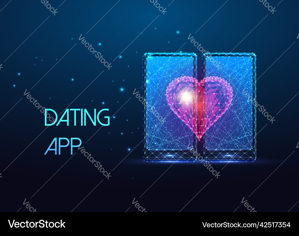 Futuristic dating app online relationship concept Vector Image