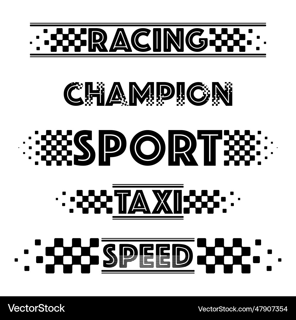 Racing Championship Logo Royalty Free Vector Image