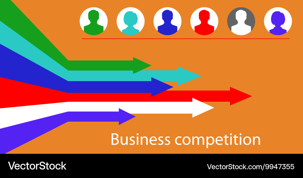 Business competition Royalty Free Vector Image