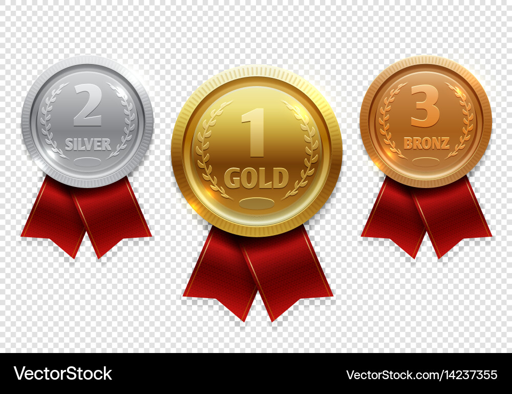 Champion Gold Silber und Bronze Auszeichnung Medaillen