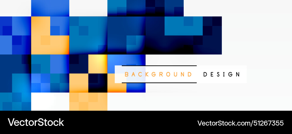 Electric blue squares pattern with rectangle Vector Image