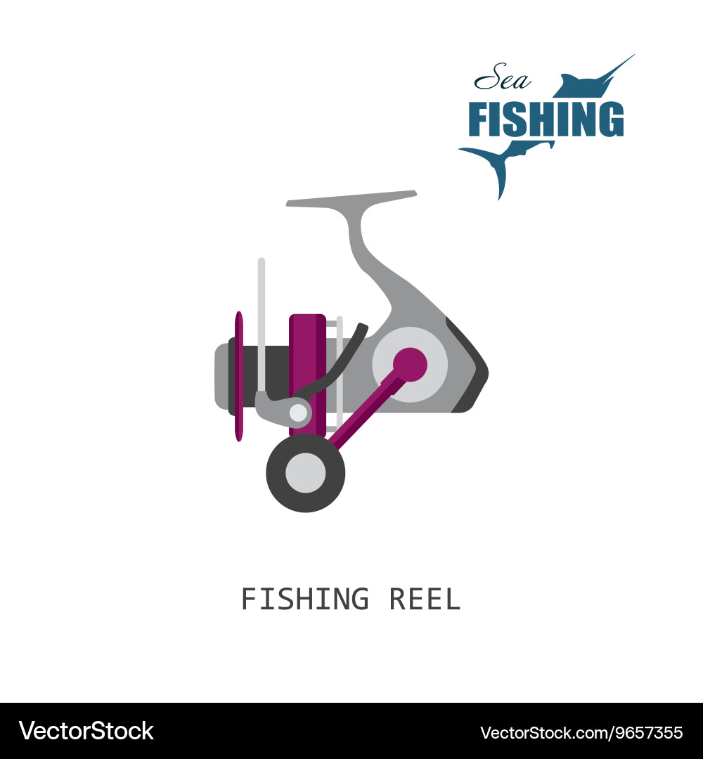 Fishing reel item of Royalty Free Vector Image