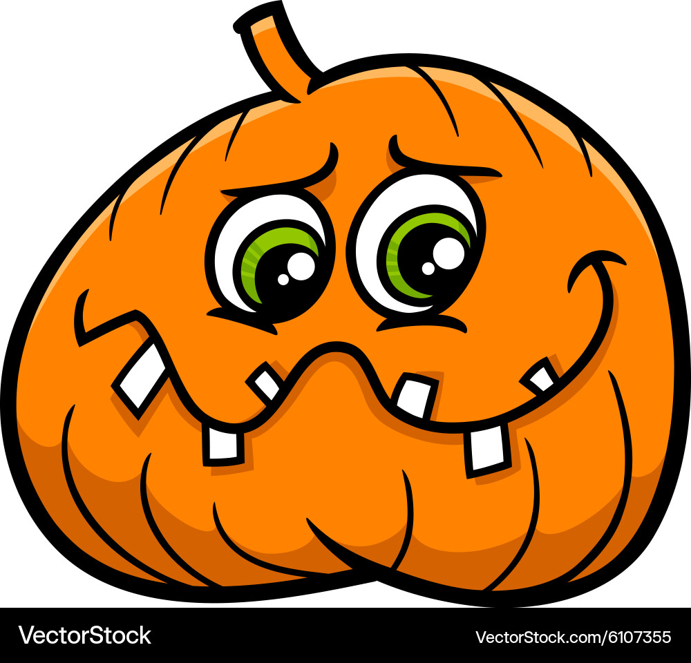 Jack lantern cartoon Royalty Free Vector Image