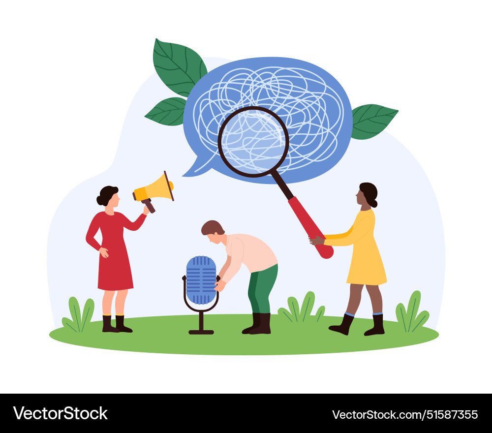 Research of communication problems difficult Vector Image