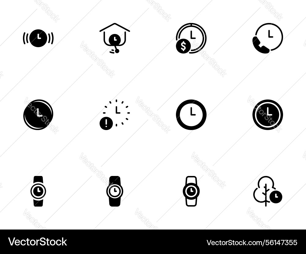 Simple icon on a theme wrist watch dial Royalty Free Vector