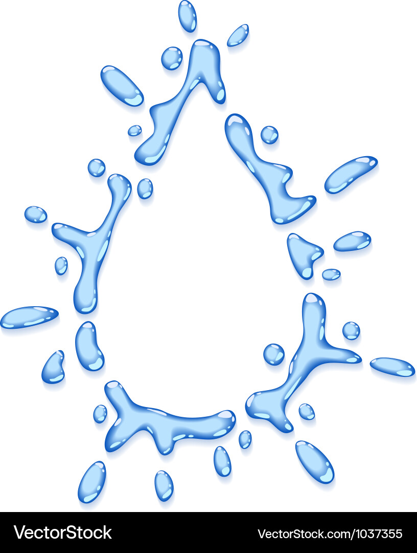 Stylized water drop Royalty Free Vector Image - VectorStock