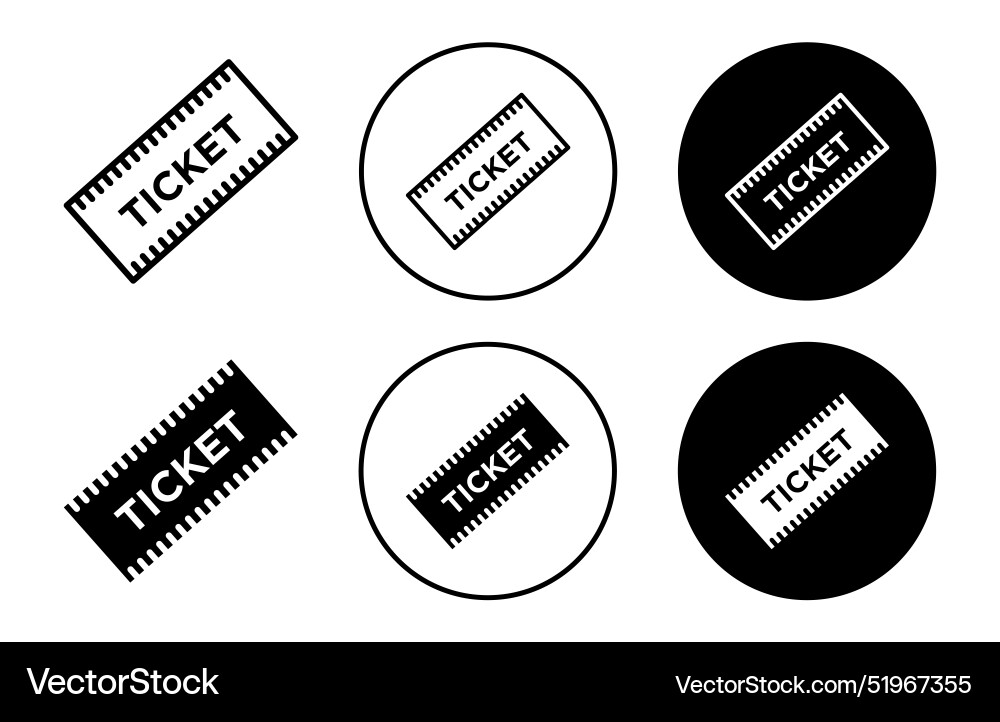 Ticket icon Royalty Free Vector Image - VectorStock