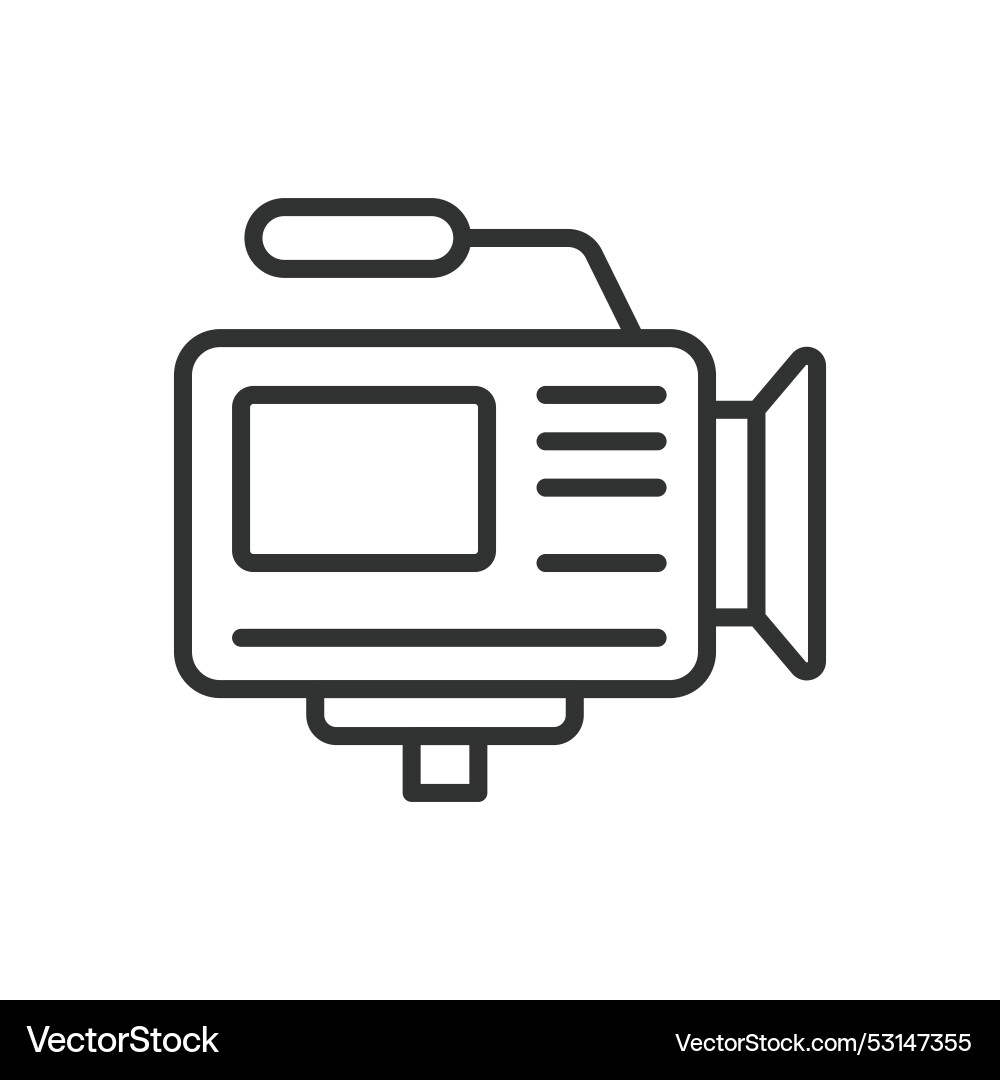 Video camera in line design camcorder digital Vector Image
