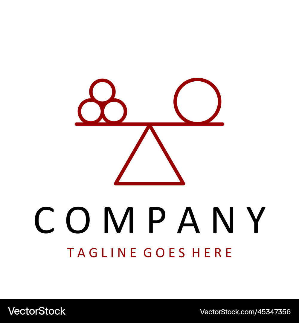 Abstract balance logo design template Royalty Free Vector