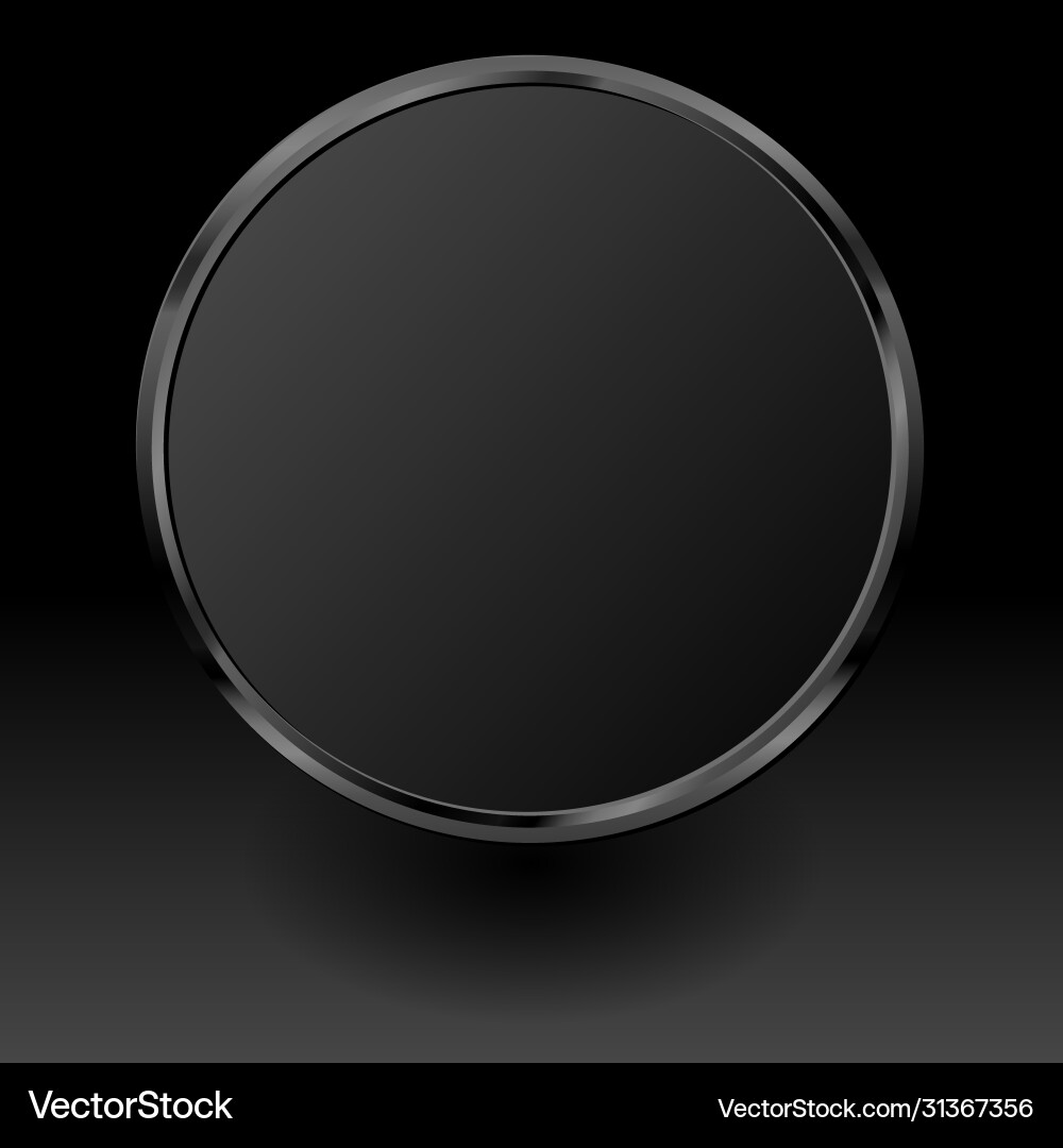 Black plate Royalty Free Vector Image - VectorStock