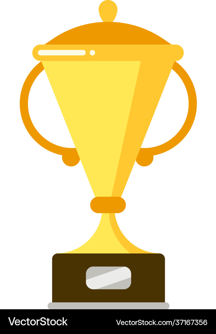 Cup with handle made from gold sport element icon Vector Image