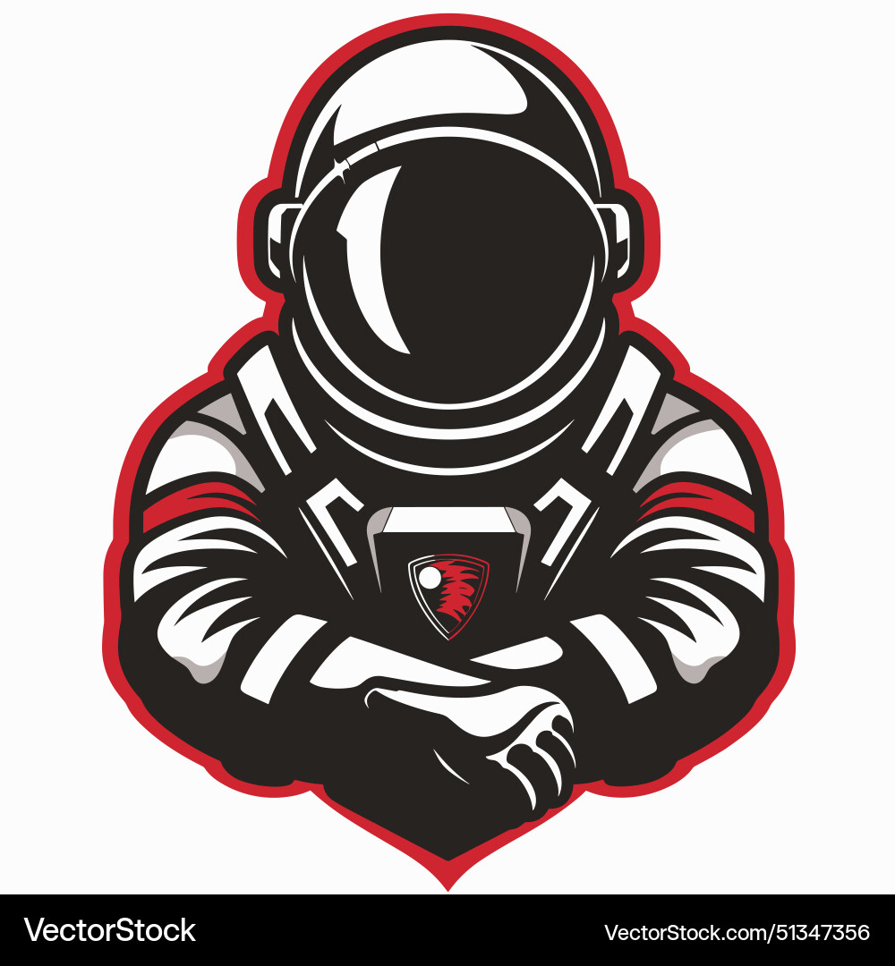 Esport logo astronaut spaceman icon sticker Vector Image