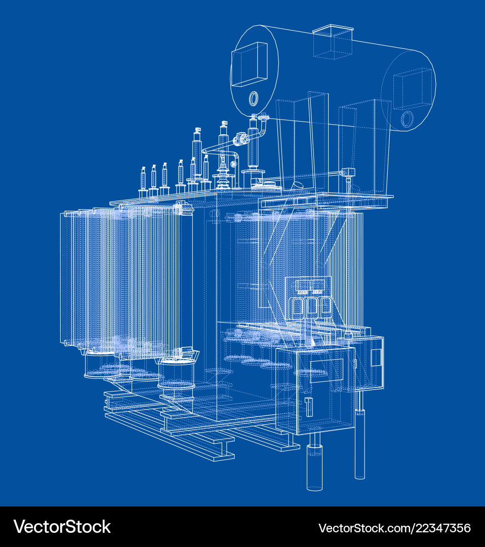 High-voltage transformer concept Royalty Free Vector Image